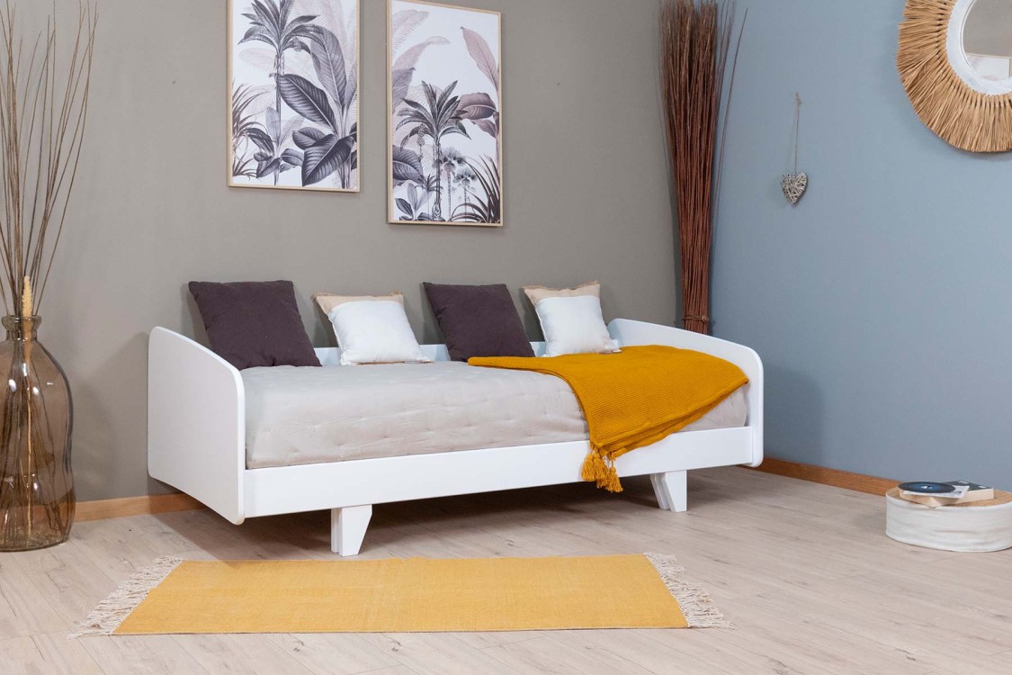 Lit banquette extensible avec étagère GAIA