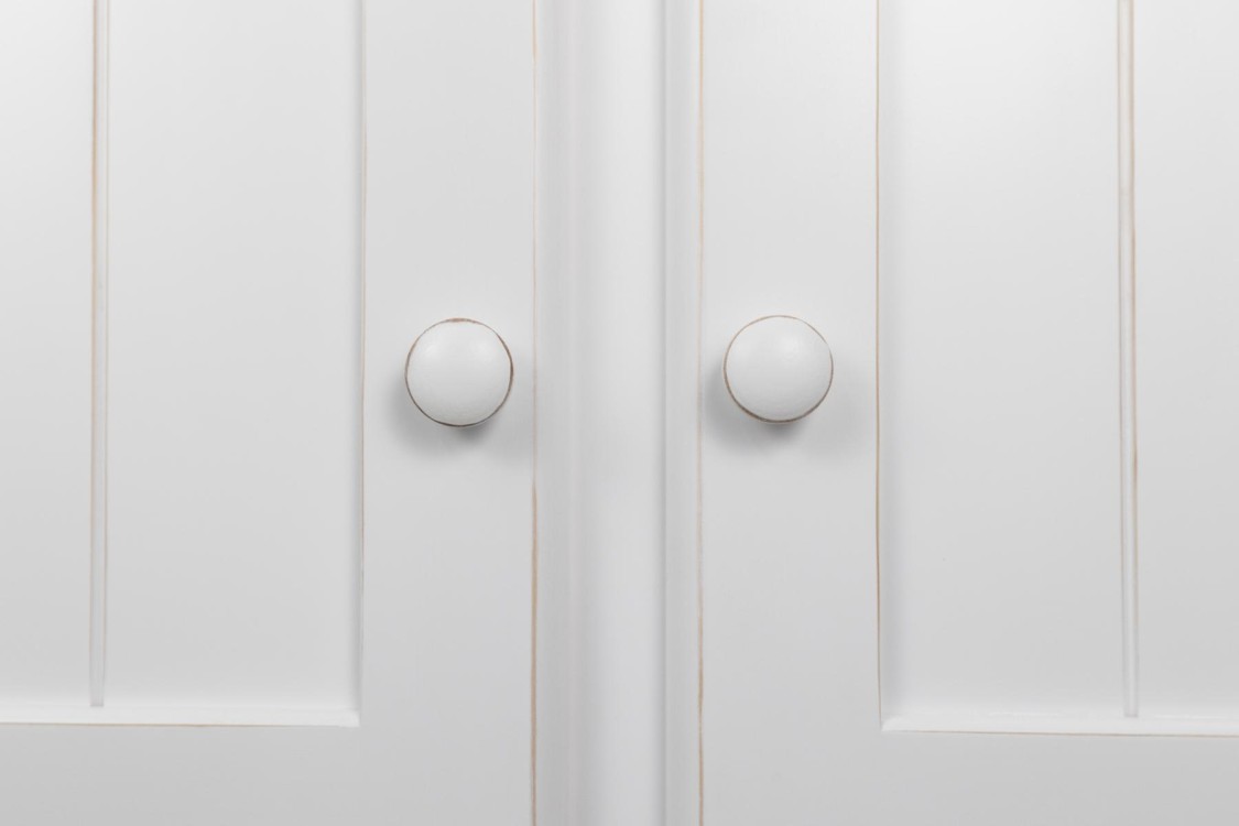 Armoire penderie lingère 3 étagères en bois massif GRIMM